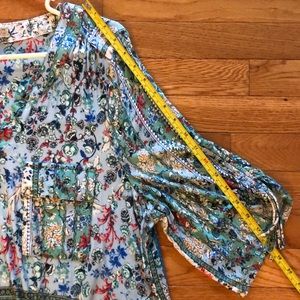 ONE WORLD | Tops | Pretty Floral One World Tunic In Euc | Poshmark